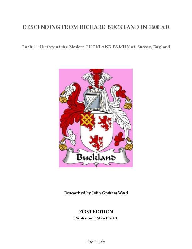 Book 5 - History of the Modern BUCKLAND FAMILY of Southern England ...