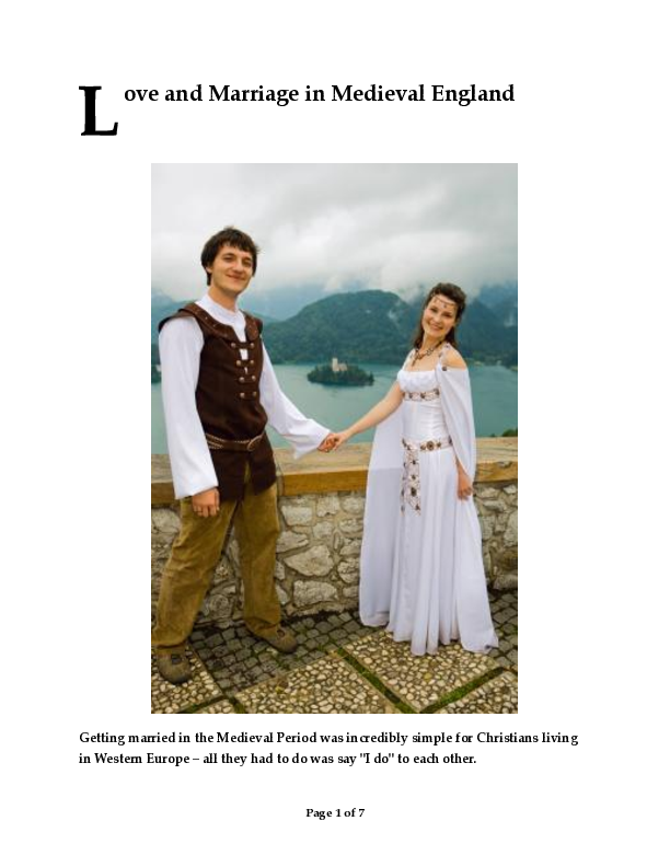Marriage in Medieval England - Ward Family Blog