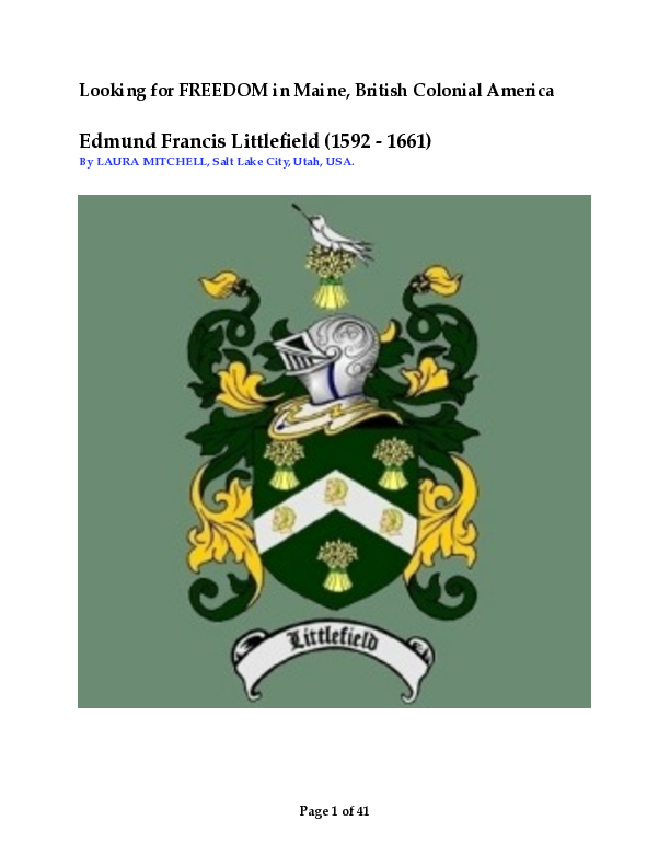 Looking for FREEDOM in MAINE, British Colonial America - Ward Family Blog